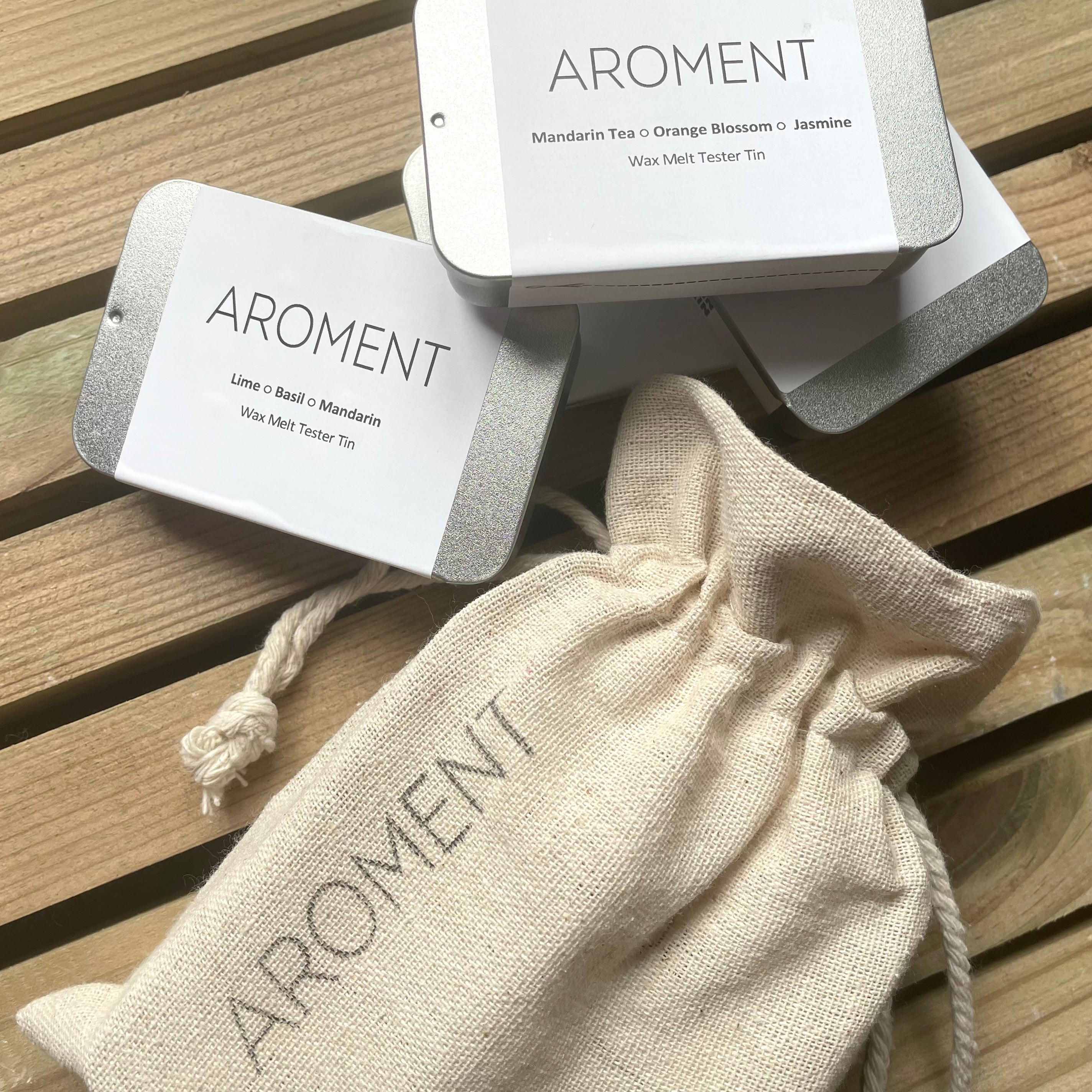 Mini Scoop & Melt Tin • Pick Your Own Aroment Linen Bag Gift Set – AROMENT